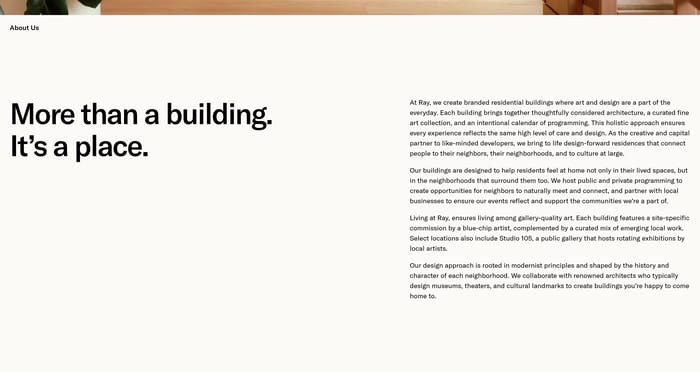 About Us section design inspiration
